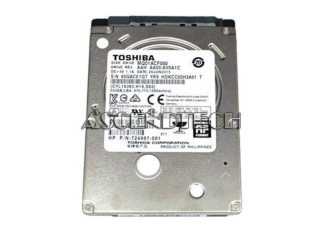 MQ01ACF050 724967-001 | Toshiba MQ01ACF050 500GB 2.5" Sata Hdd